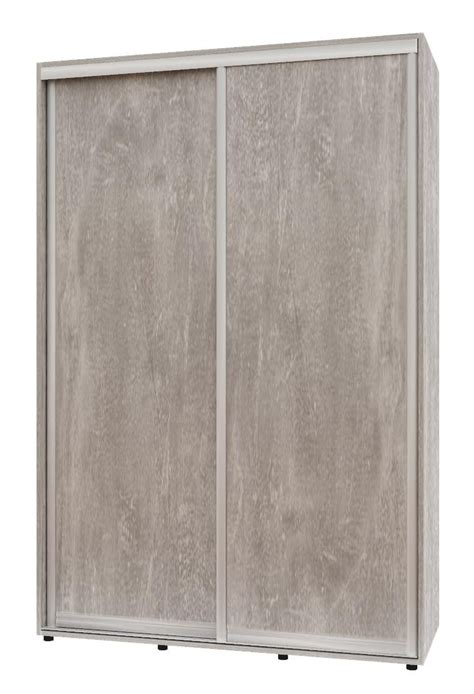 ᐉ Шафа купе дводверна Комфорт Меблі 2 двері ДСП стандарт 140x45x240 см Бетон • Краща ціна в