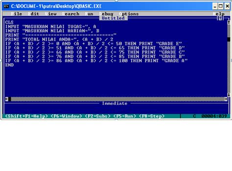 Education Contoh Program Dalam Qbasic