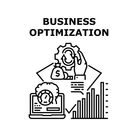 Business Optimization Vector Black Illustration 9906954 Vector Art At