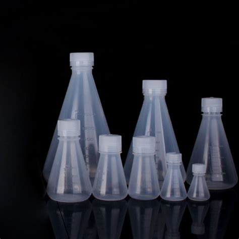 25 2000ml Pp Conical Erlenmeyer Flask With Cap Lab Teaching Experiment