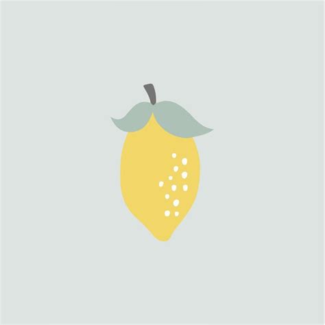 Symbole Citron Médias Sociaux Post Fruit Illustration Vectorielle