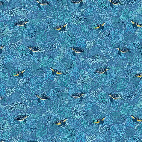 143b Turtles Blue Makower Uk Ltd