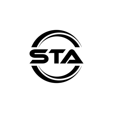 Sta Letter Logo Design In Illustration Vector Logo Calligraphy