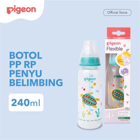 Jual Pigeon Botol Pp Rp 240 Ml Penyu W S Type Silicone Nipple Botol