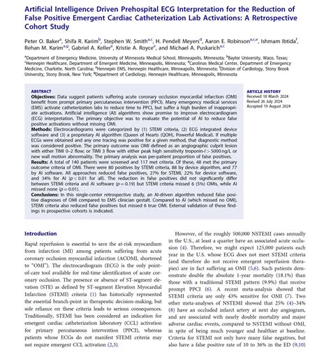 Artificial Intelligence Driven Prehospital Ecg Interpretation For The Reduction Of False