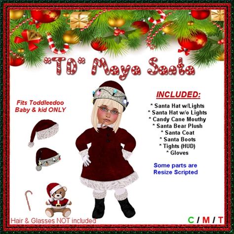 Second Life Marketplace Td Maya Santa Outfit Box
