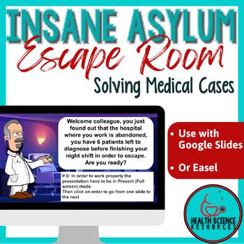 Health Science Digital Escape Room Solving Medical Cases Tpt