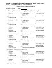 Week 5 Exercise Study Design Identification Template Docx MODULE 1