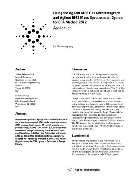 Application Agilent Technologies