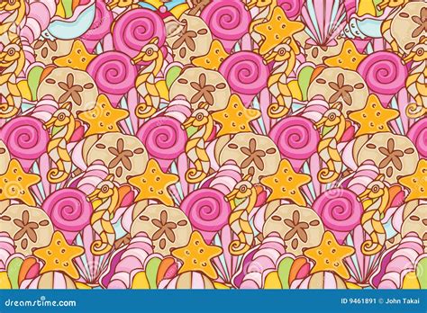 Shell Repeating Pattern Stock Vector Illustration Of Star