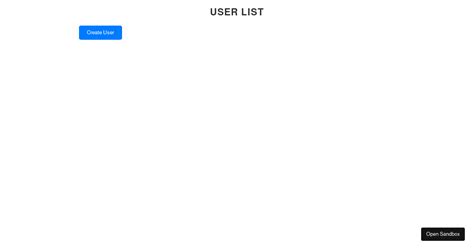 User Dashboard Codesandbox