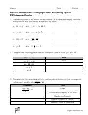 Independent Practice Pdf Name Date Period Equations And