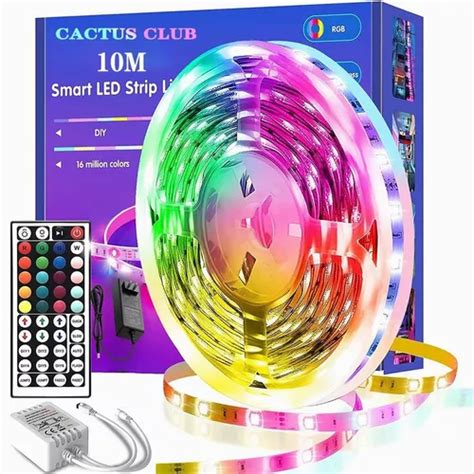 Tira Led Multicolor Rgb 5050 Rollo 10m Luces Decoración Meses sin interés