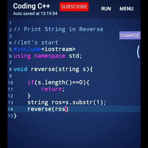 70 recursion reverse a string using c c tutorial shorts youtube