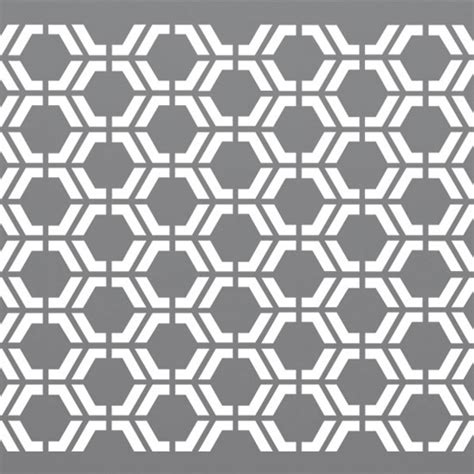 patio partition with hexagon design pattern