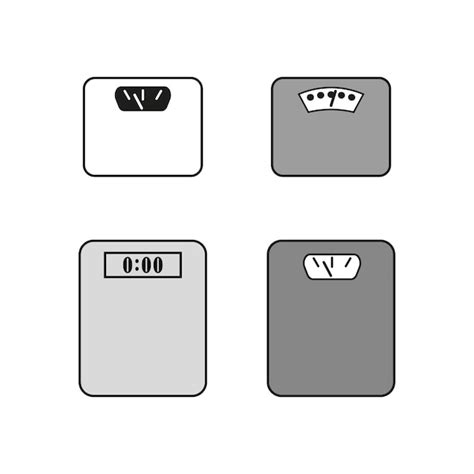 Premium Vector Flat Floor Scales Icons Vector Illustration