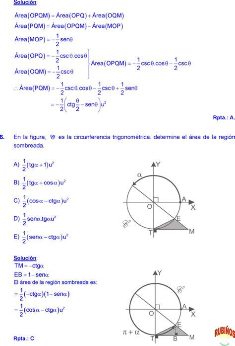LINEA TANGENTE SECANTE COTANGENTE Y COSECANTE EN LA CIRCUNFERENCIA TRIGONOMÉTRICA PROBLEMAS