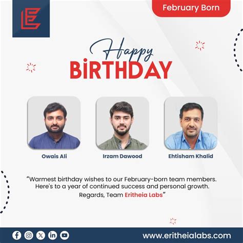 Eritheia Labs On Linkedin Eritheialabs Febborn Employeebirthday