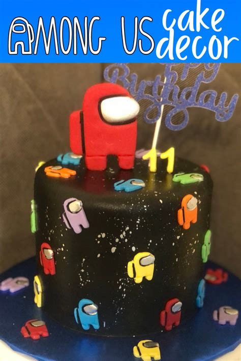 Among Us Theme Birthday Cake