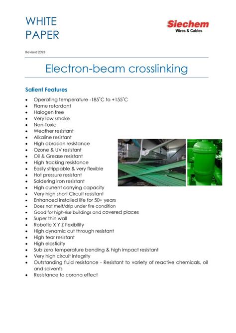 White Paper Electron Beam Crosslinking Siechem