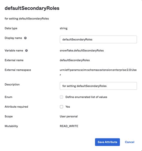 How To Set Default Secondary Roles To All For Users Provisioned From Okta To Snowflake Via Scim