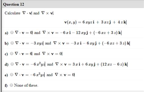 Solved Calculate Nabla Middot V And Nabla Times V V X Chegg