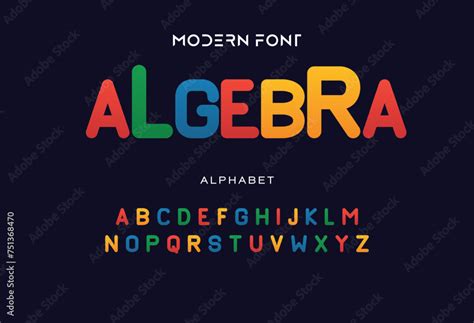 Algebra Colorful Alphabet Playful Letters Funny Festival Font For