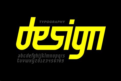 Angular Vertex Alphabet Spiky Sans Serif Letters Vector Image