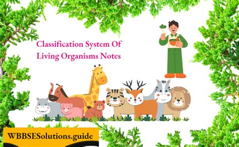 Classification System Of Living Organisms Notes Wbbse Solutions