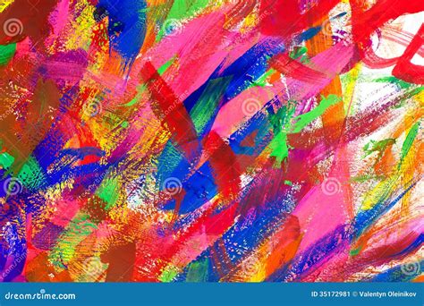 Abstract Colorful Brush Strokes Background Stock Image Image Of