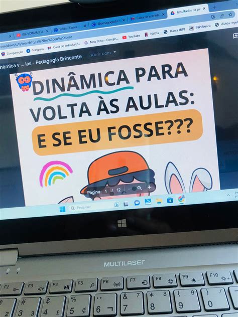 Dinâmica Volta às Aulas Pedagogia Brincante Professora Lange