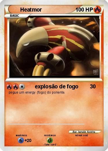Pokémon Heatmor 4 4 Explosão De Fogo My Pokemon Card
