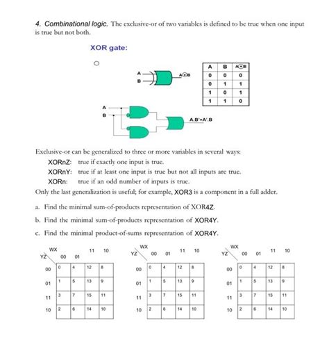 1 Using Karnaugh Maps Find A Minimal