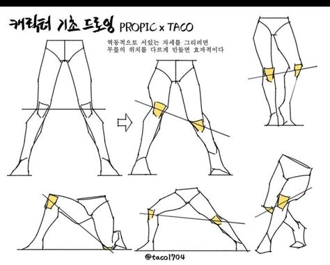 Taco에 있는 Luciano Costa님의 핀 다리 해부학 드로잉 강좌 그리기 튜토리얼