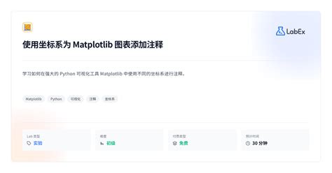 Matplotlib 注释 Python 可视化 Labex Matplotlib 注释 Python 可视化 Labex