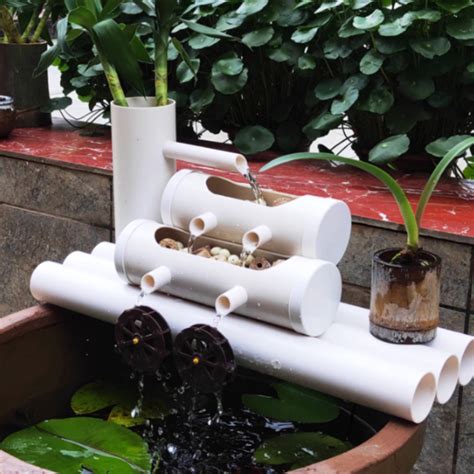 Lọc Thác Nước Bằng ống Nhựa Pvc Trắng Cho Chậu Hồ Nuôi Cá Cảnh