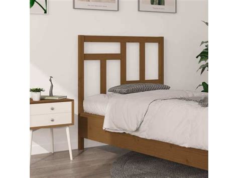 Vidaxl T Te De Lit Marron Miel X X Cm Bois Massif De Pin Conforama
