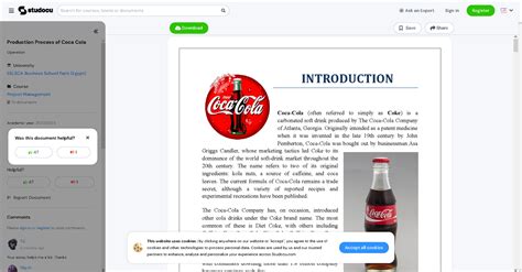 Production Process Of Coca Cola Introduction Coca Cola Often Referred To Simply As Coke Is
