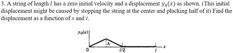 3 String Of Length Has A Zero Initial Velocity And A Displacement Yox