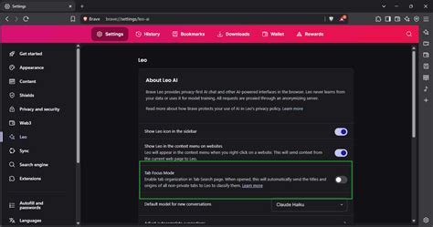 Brave Tab Focus Mode Organize Tabs With Leo AI Assistant
