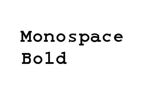 Monospace Bold Font Free Font Download