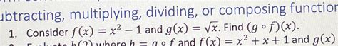 Solved Ubtracting Multiplying Dividing Or Composing Chegg