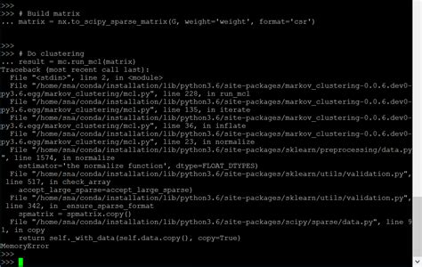Python Getting Memory Error For Graph Clustering Even For 128 Gb Of