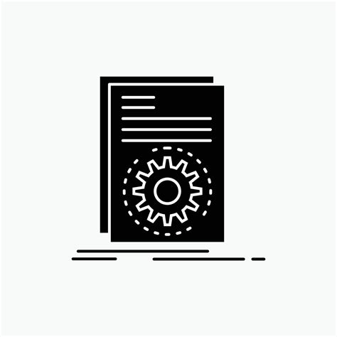 Code Executable File Running Script Glyph Icon Vector Isolated Illustration 13045990 Vector