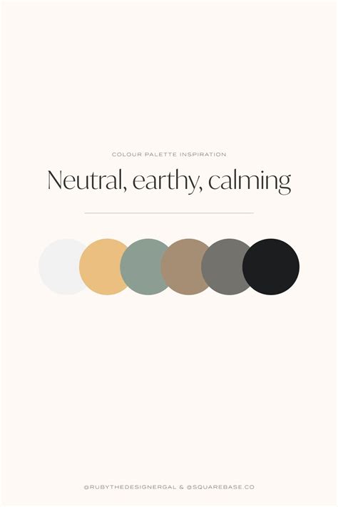 Neutral Earthy Calming And Nature Inspired Colour Palette For Your