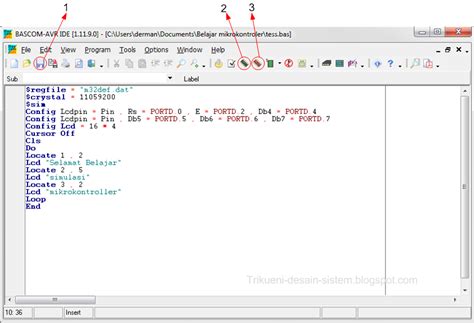 Simulasi Mikrokontroller Menampilkan Teks Pada Lcd Dengan Bascom Avr