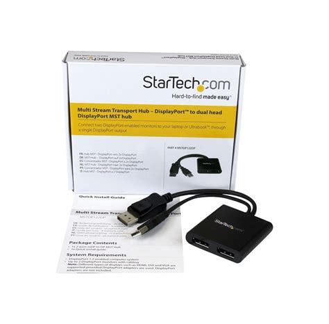 Displayport To Dp Multi Monitor Splitter 2 Port Mst Hub Videosplitter 2 Porte