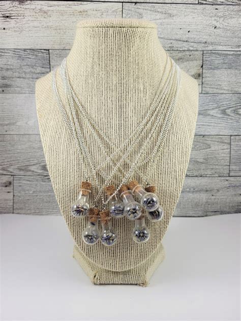 Lavender Glass Bottle Pendant