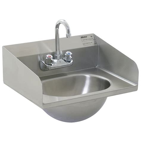 Eagle Group Hsa 10 F Lrs Hand Sink With Gooseneck Faucet Side Splashes