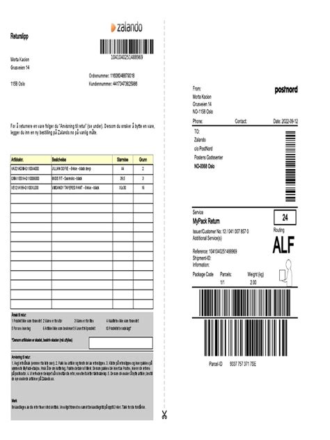 Return Label Pdf
